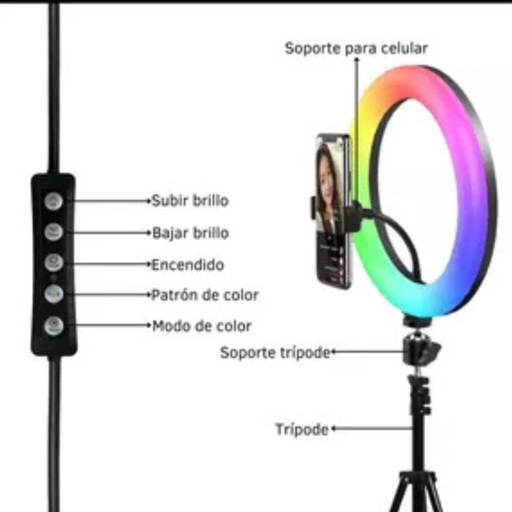 Senydrop - Aro RGB Led con Tripode 30cm 12 LJJ 30